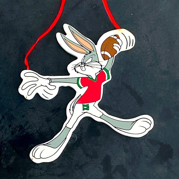 Holiday | Kurt Adler Looney Tunes Bugs Bunny Football Wooden Christmas ...
